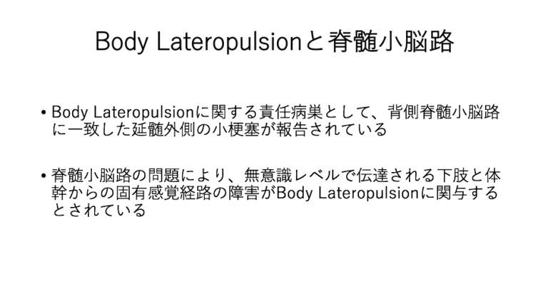 Body Lateropulsionの病巣やメカニズム、評価とアプローチの考え方 | 自分でできるボディワーク